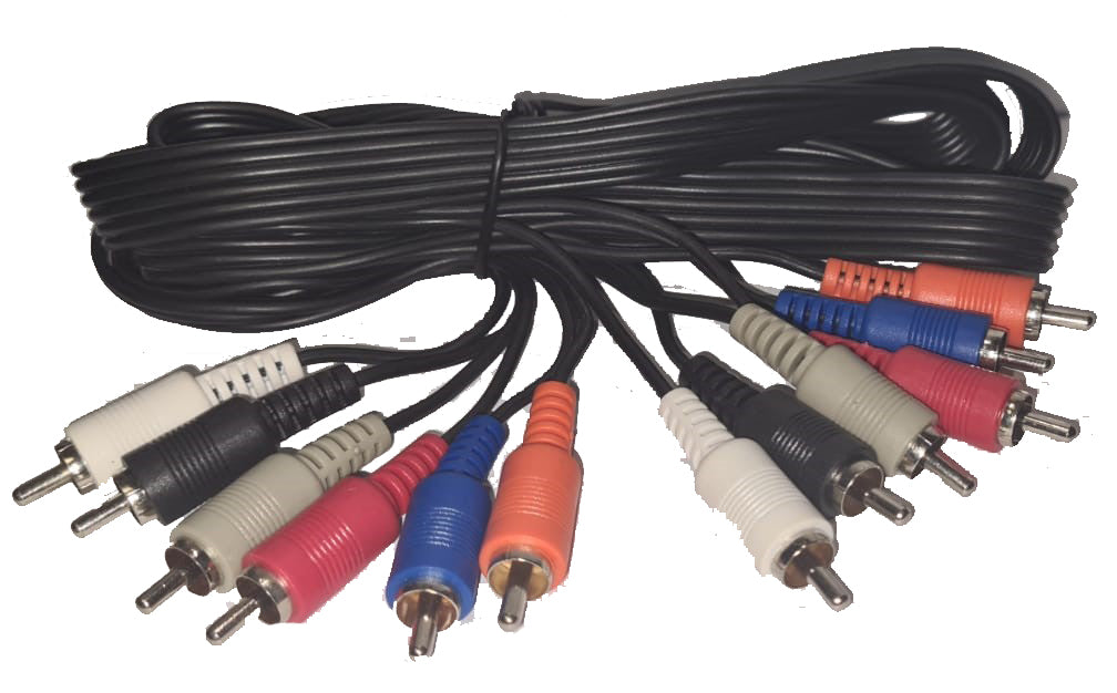 6 RCA MALE to 6 RCA MALE x 2 Meters | RSE Electronics